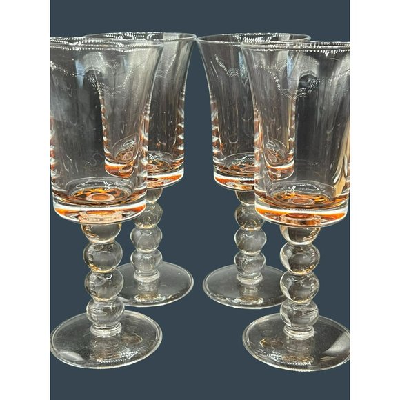 unknown | Dining | 4 Acrylic Wine Glasses Goblets Tiger Pattern Stacked ...